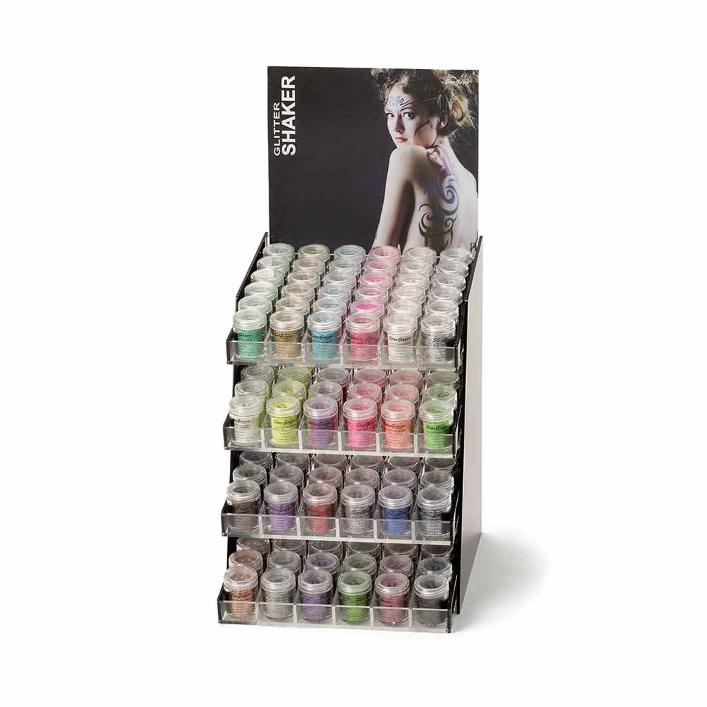 Stargazer 24 Colour Face Glitter, Vegan Glitter Display Tray Kit