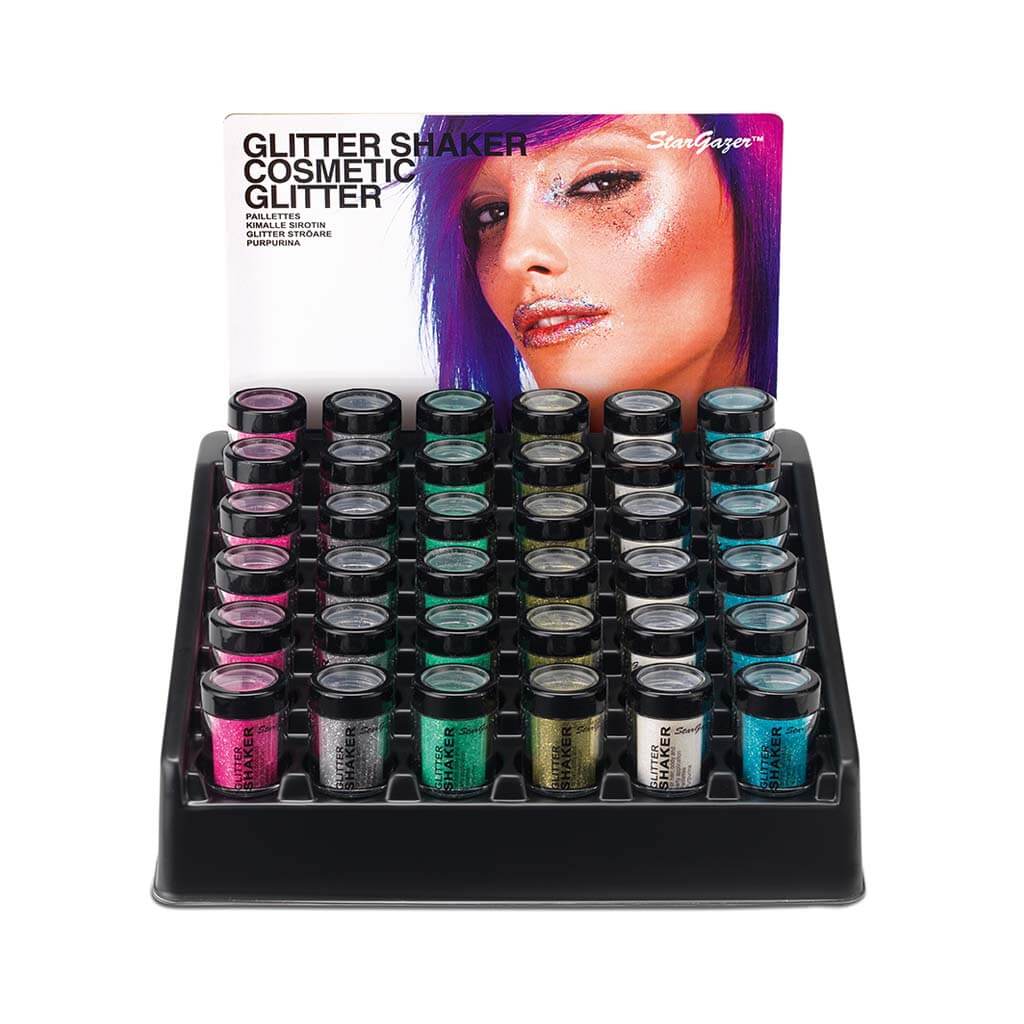 Stargazer Face Glitter, Vegan Cosmetic Glitter Display Tray Kit