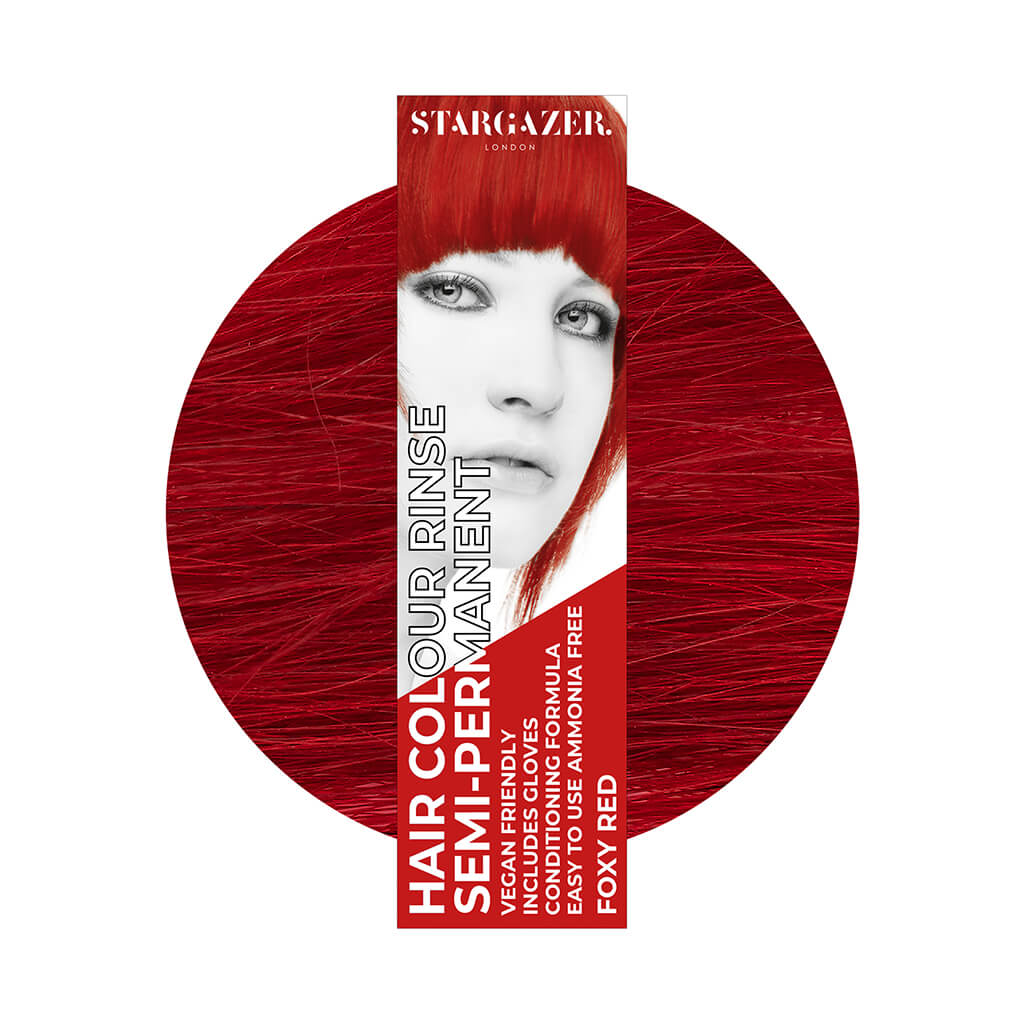 Stargazer Semi-Permanent Hair Dye Foxy Red, Cruelty Free & Vegan